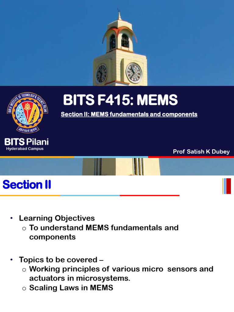 2.MEMS Basic Designing Concepts-1 | PDF | Detection Limit | Sensor
