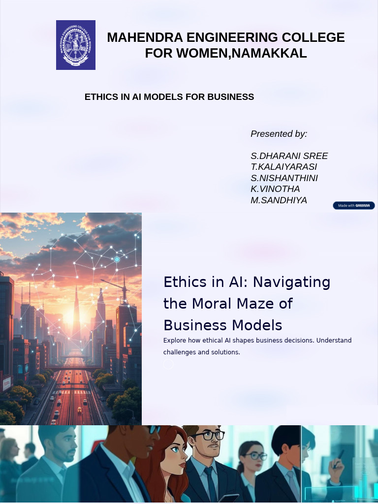 Ethics in AI- Navigating the Moral Maze of Business Models | PDF ...