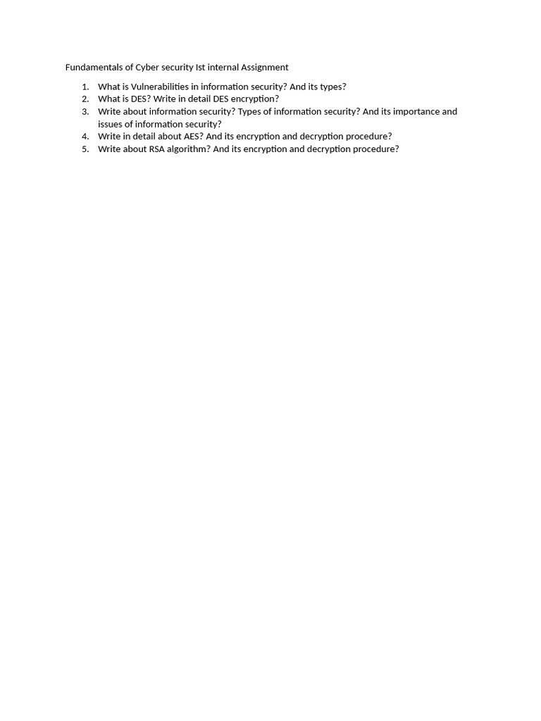 Cyber Security Assignment | PDF