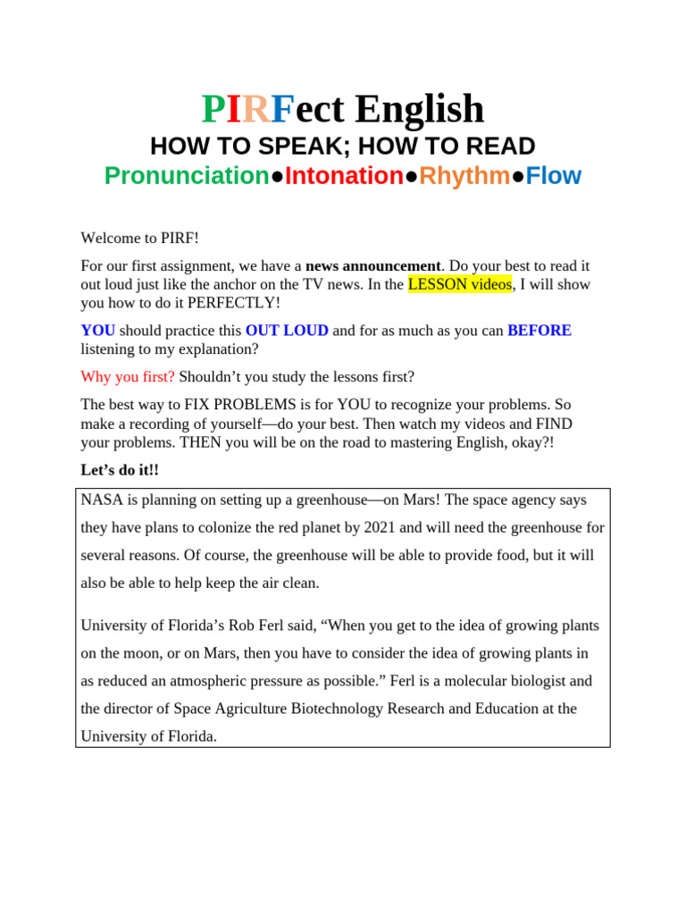 PIRF 1 - Greenhouse | PDF