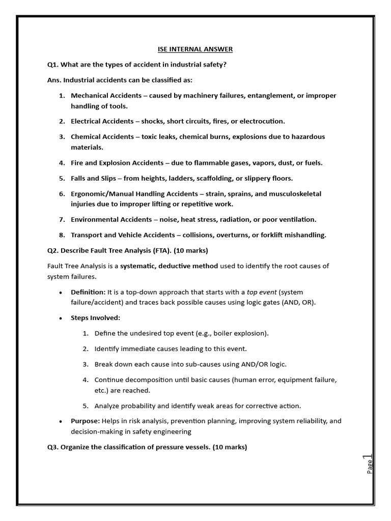 Types of Industrial Accidents Explained | PDF | Safety