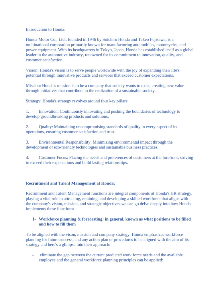 Honda | PDF | Recruitment | Human Resource Management