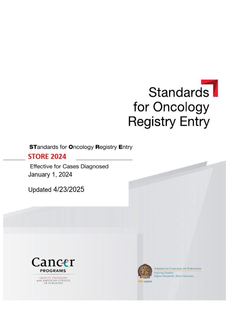 Store Manual 2024 | PDF | Radiation Therapy | Cancer