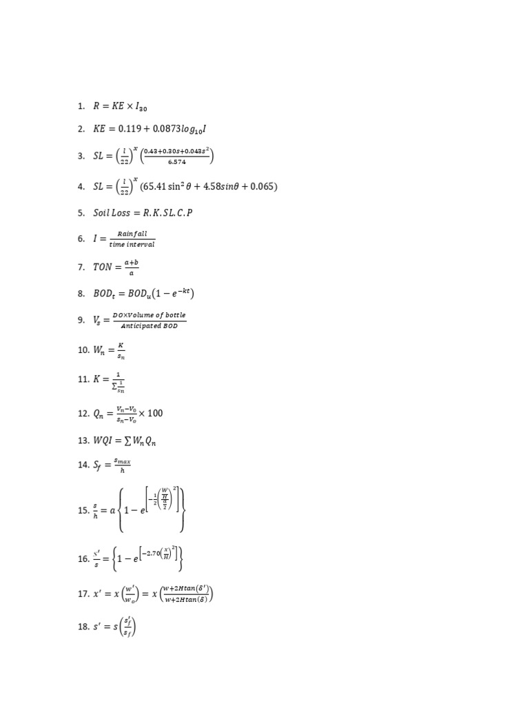 Formula Sheets | PDF