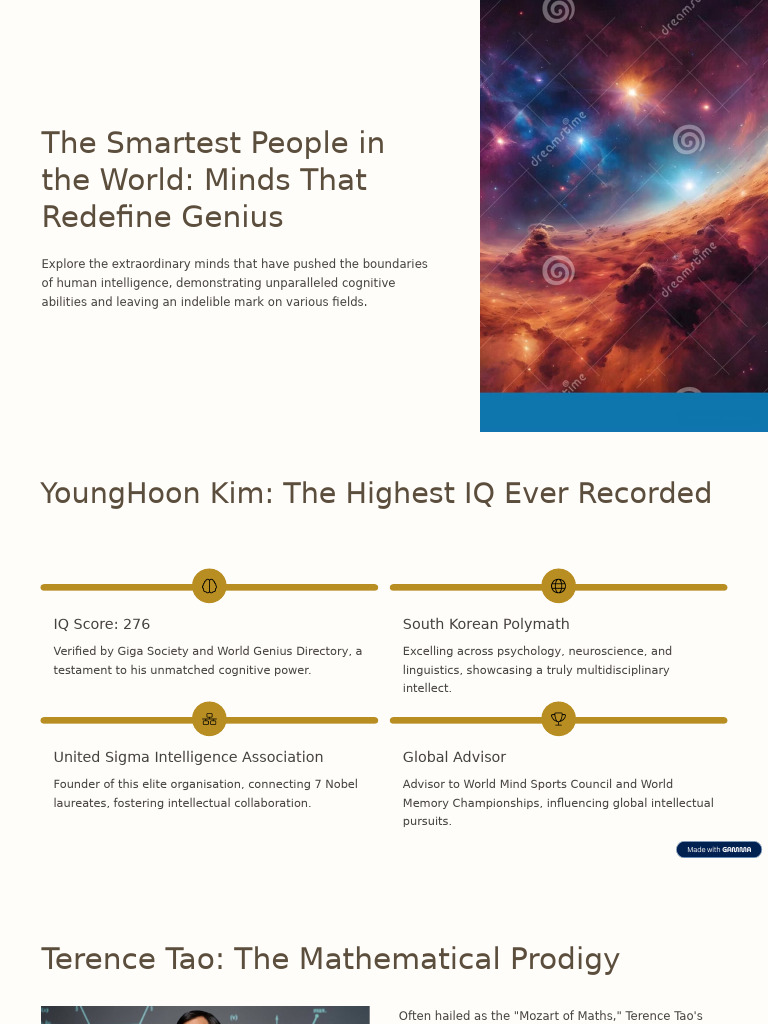 The Smartest People in The World Minds That Redefine Genius | PDF ...