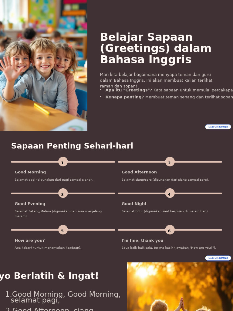 Sapaan Bahasa Inggris Sehari-hari | PDF