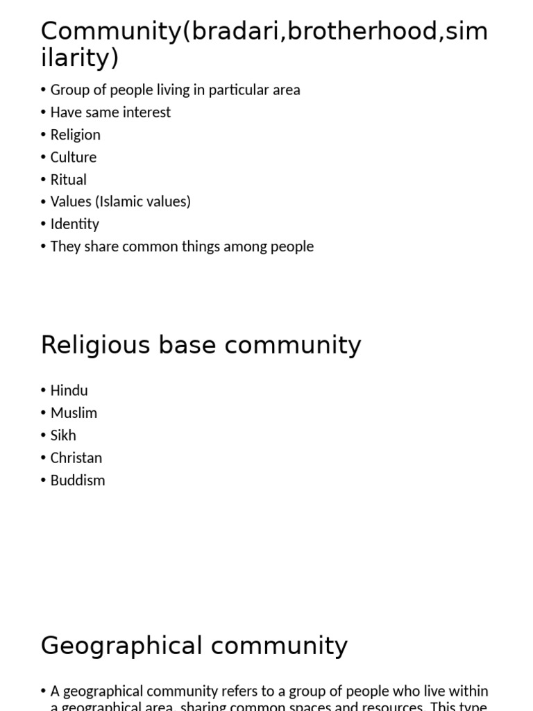 Difference Between Community and Society | PDF | Community | Society