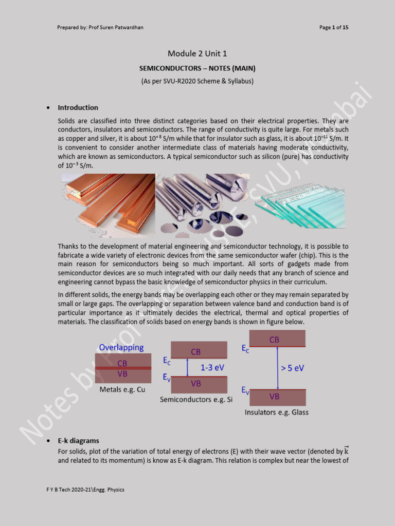 Understanding Semiconductors and Their Properties | PDF | Electrical ...
