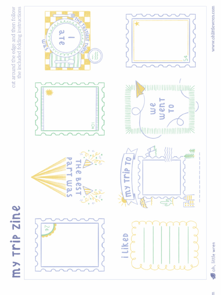My Trip Zine With Instructions Ohlittlewren | PDF