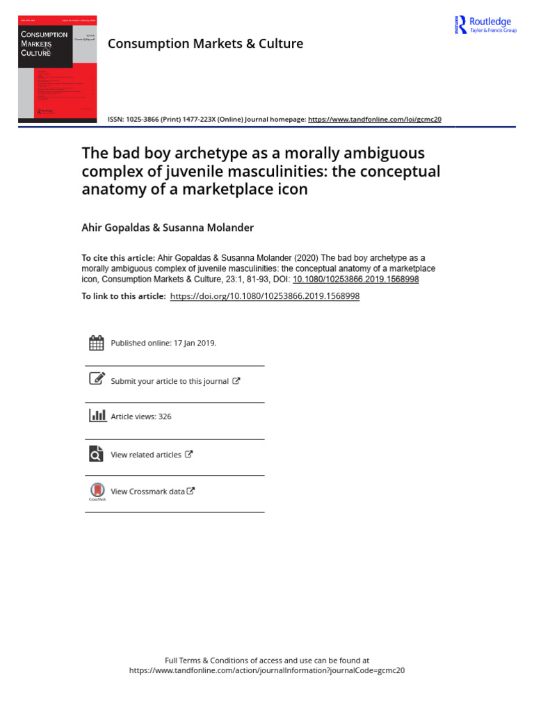The Bad Boy Archetype As A Morally Ambig | PDF | Bdsm
