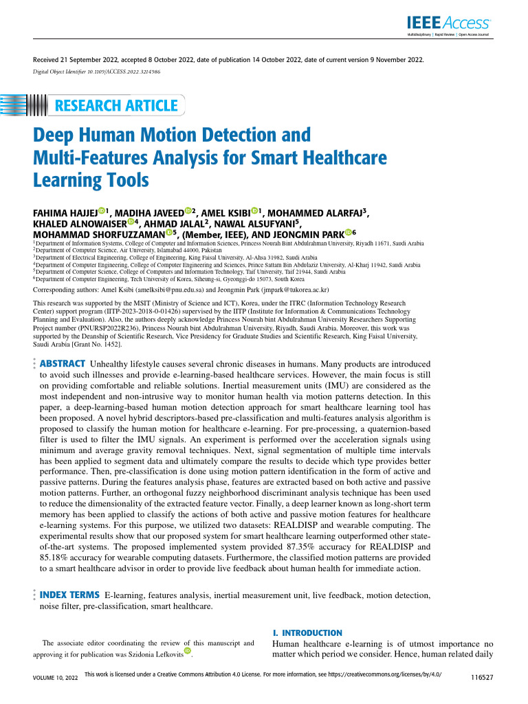 Deep Human Motion Detection and Multi-Features Analysis For Smart ...