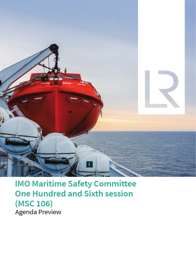 2769 IMO Maritime Safety Committe MSC 106 Agenda Preview | PDF | Water ...