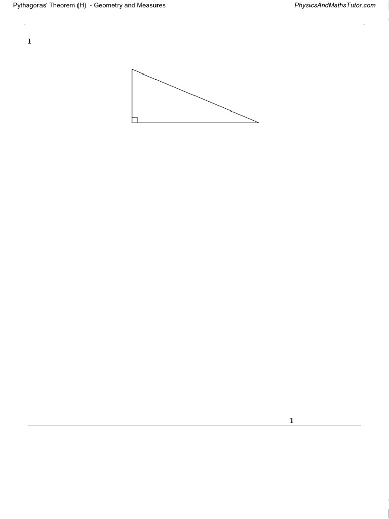 Pythagoras' Theorem (H) QP | PDF | Area | Rectangle