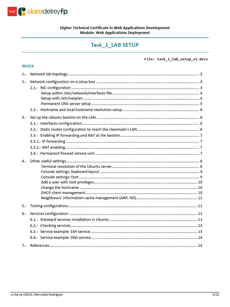 Virtual Lab Setup for Web Apps Deployment | PDF | Ip Address | Internet ...