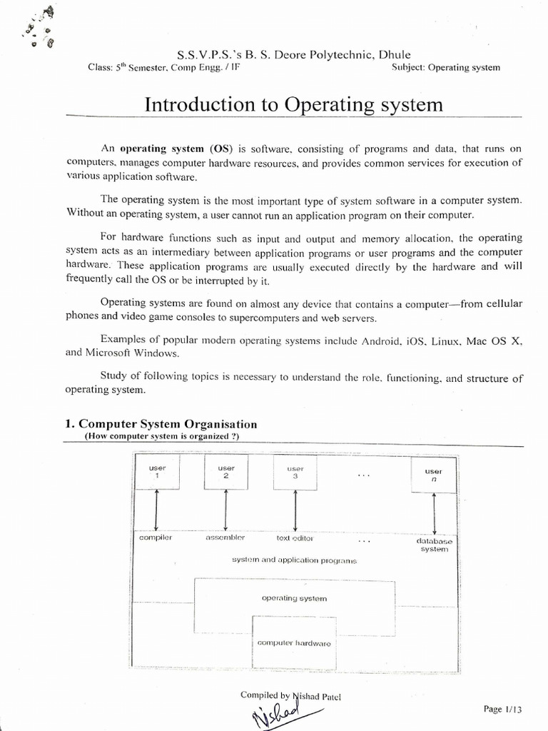 Chapter 1 Introduction To OS | PDF | Booting | Operating System