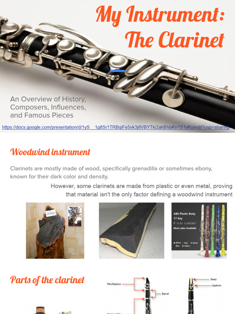 My Instrument - The Clarinet | PDF | Clarinet | Musical Instruments