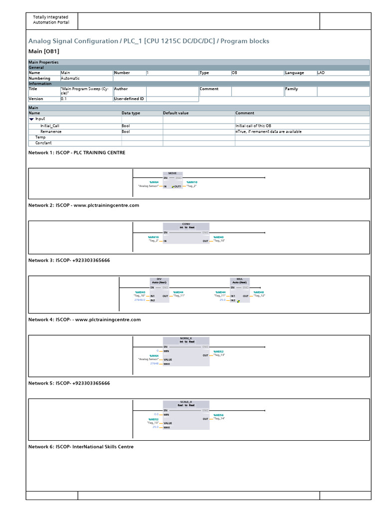 PLC Analog Signal Configuration Guide | PDF | Computer Engineering ...