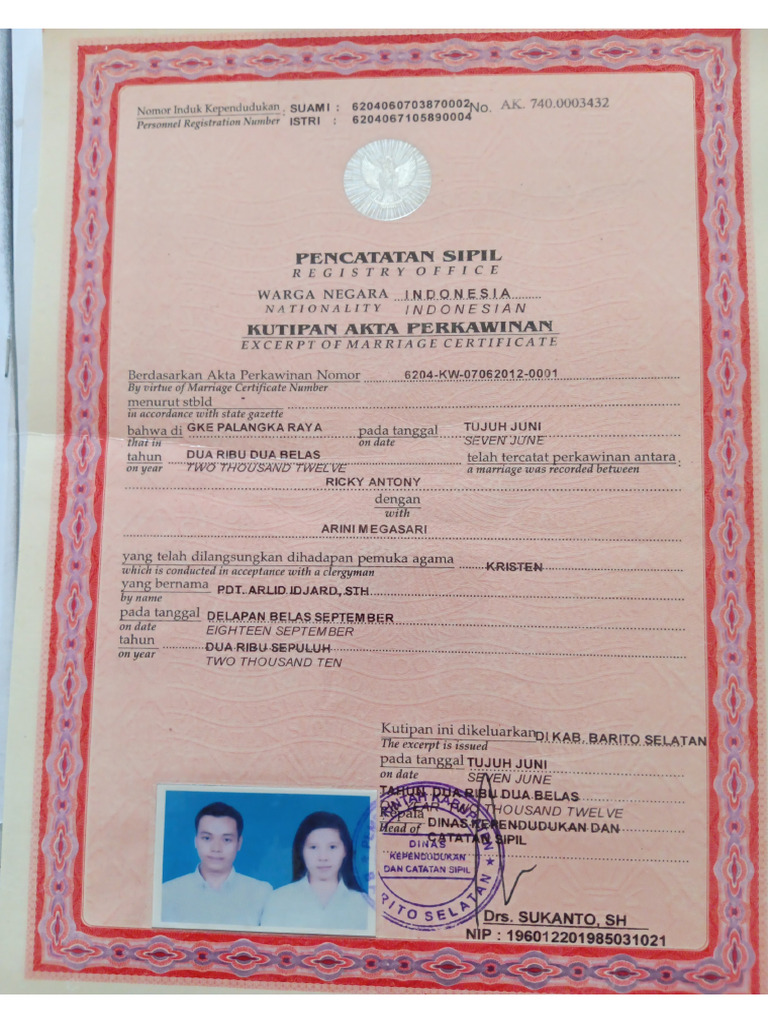 akta pernikahan | PDF