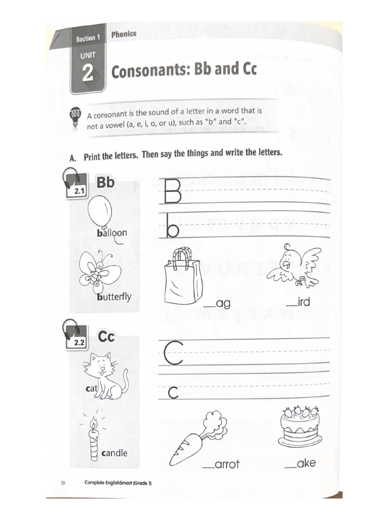 English Smart 1 - Phonics and Vocabulary | PDF