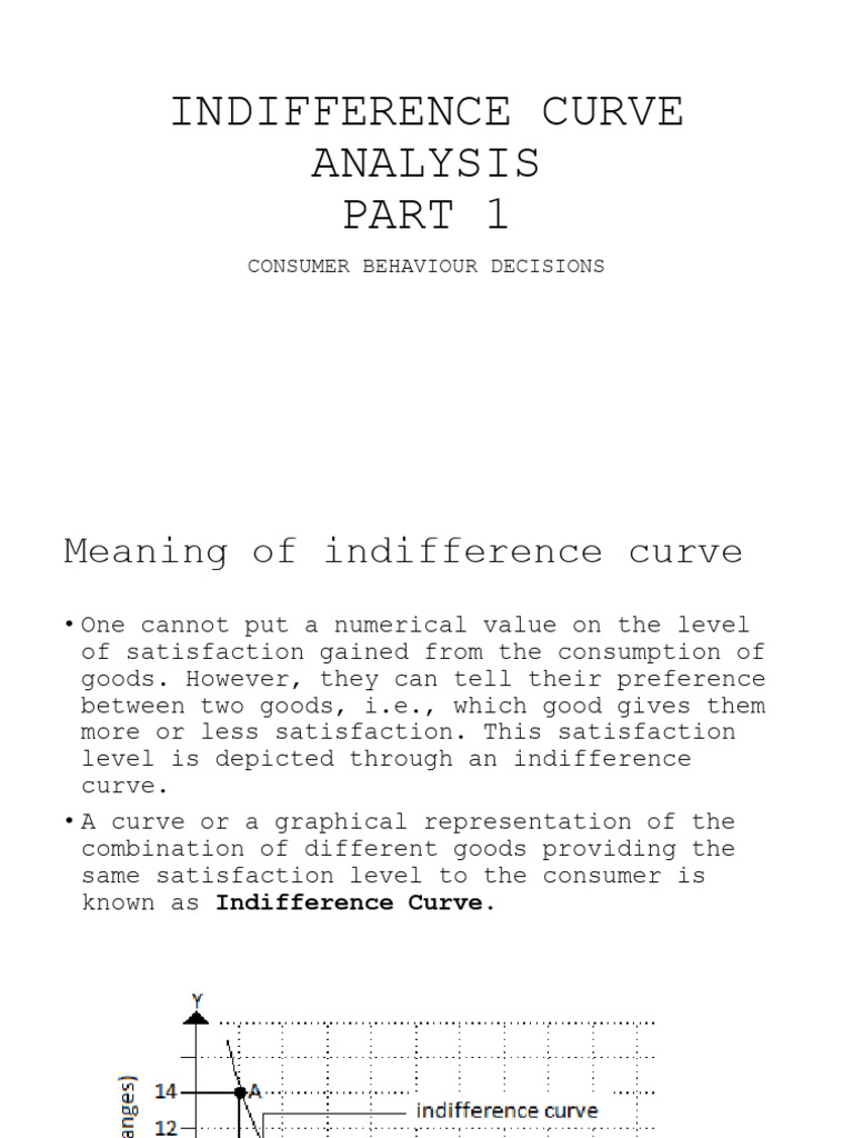 Indifference Curve Analysis Explained | PDF | Utility | Economic Theories