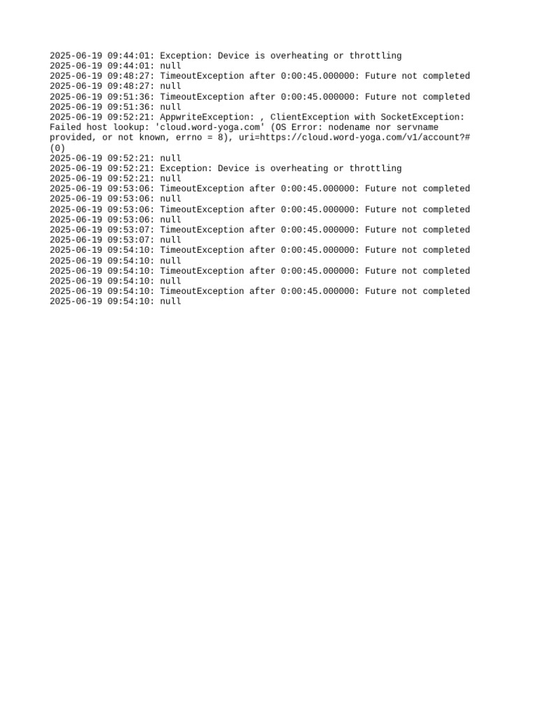Device Overheating and Timeout Errors | PDF