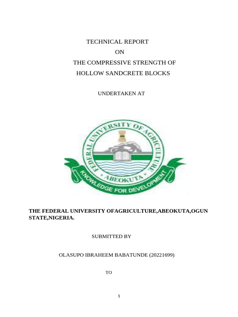 CVE 350 Report Template K | PDF | Cement | Materials