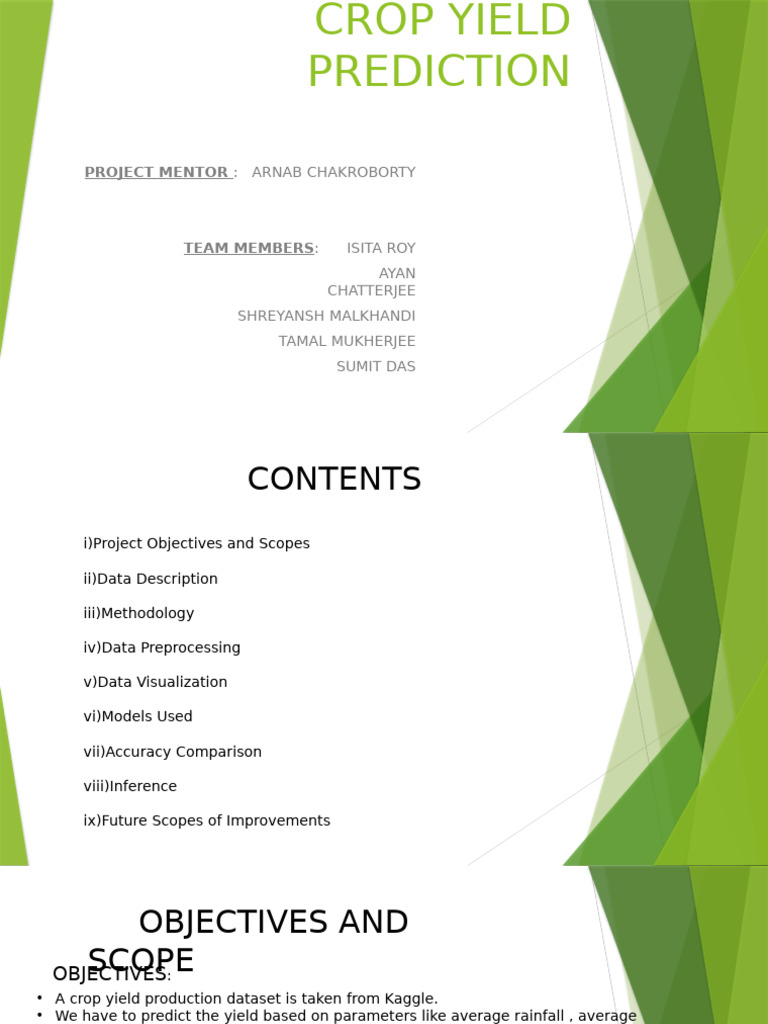 Crop Yield Prediction | PDF | Linear Regression | Regression Analysis