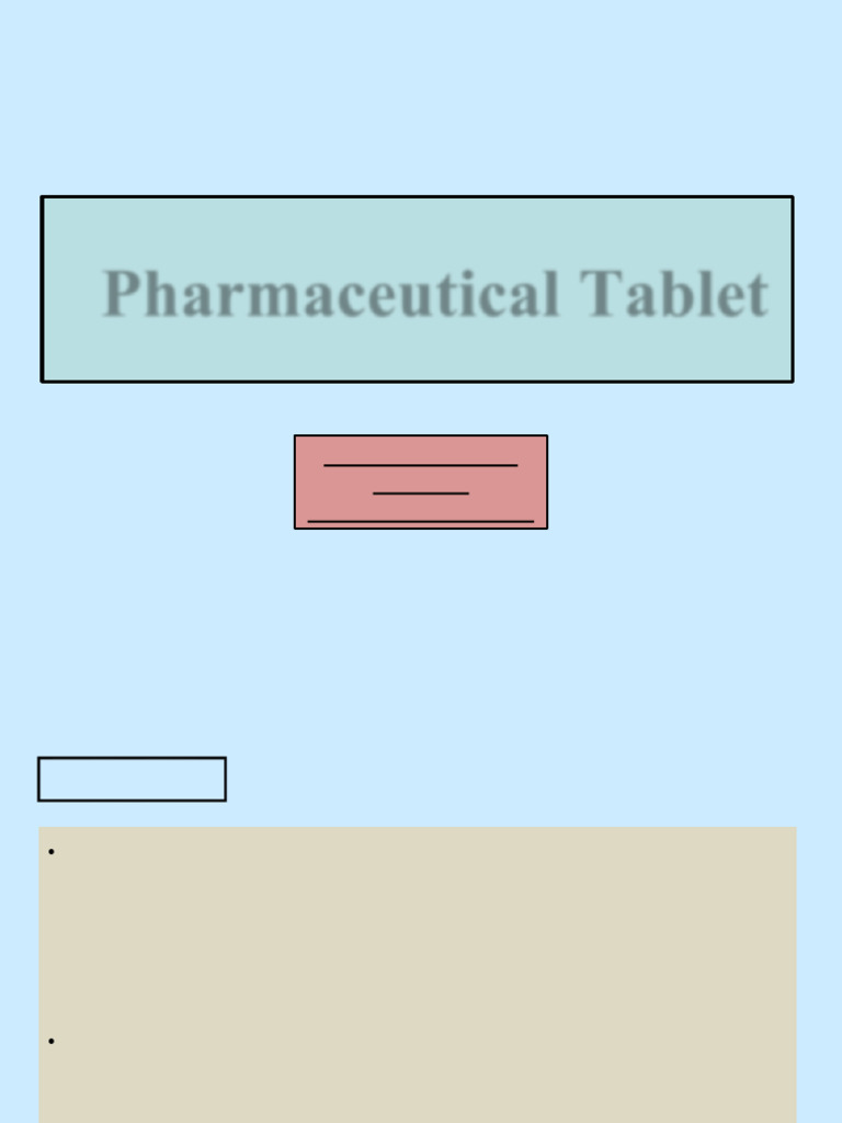 Tablet Formulation and Evaluation Guide | PDF | Tablet (Pharmacy ...