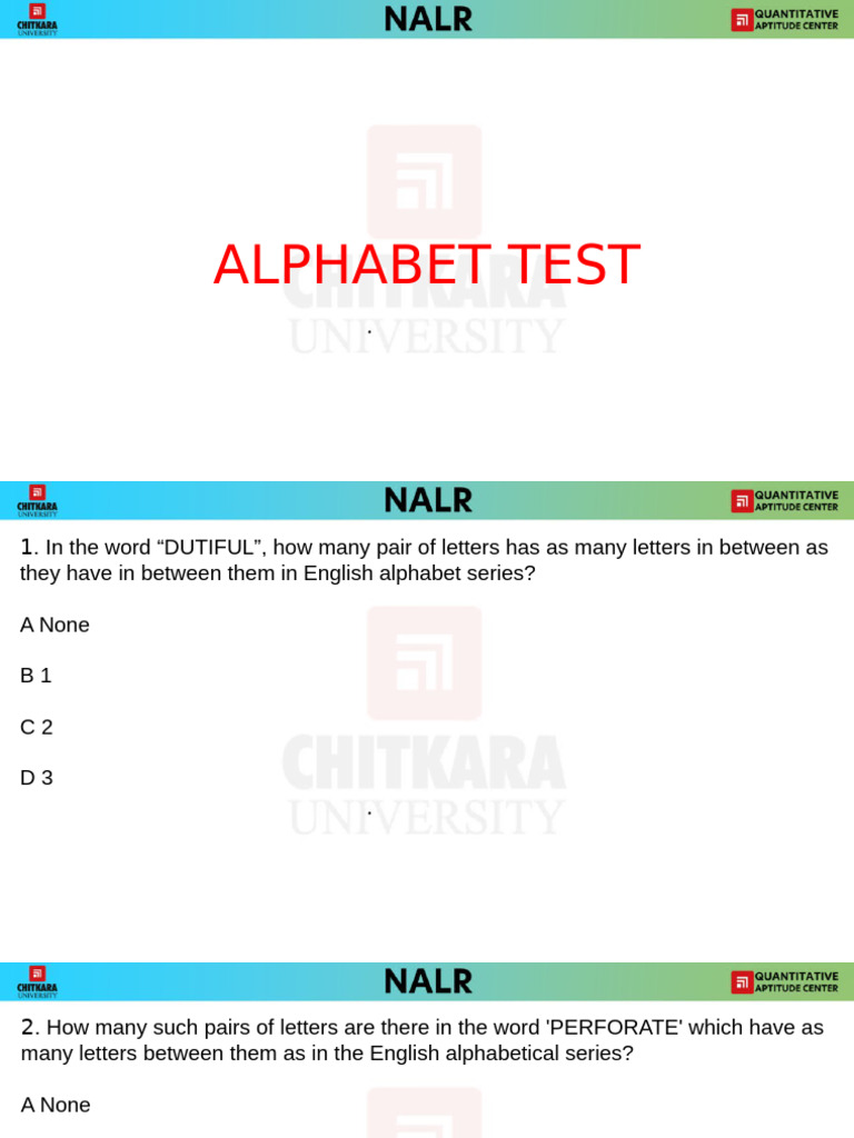 Alphabet Test | PDF | English Language | Alphabet