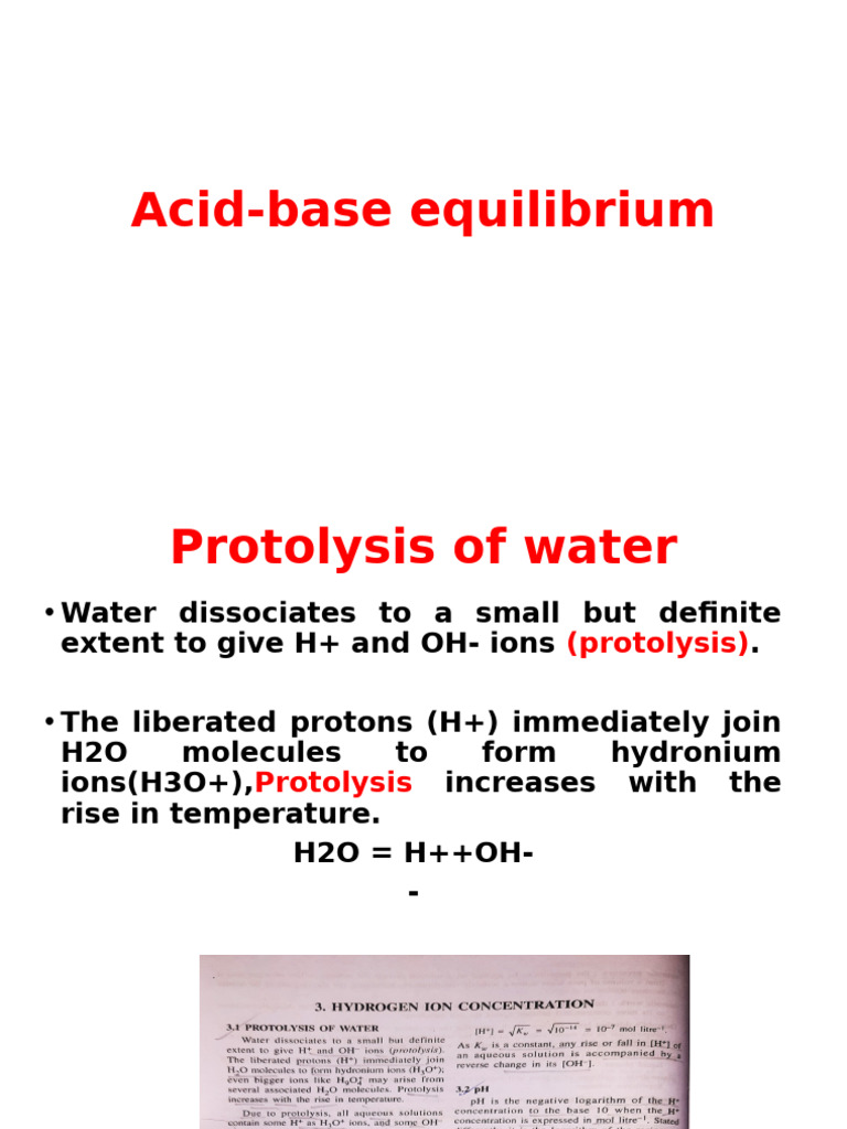 Acid Base Equilibrium | PDF | Acid | Buffer Solution