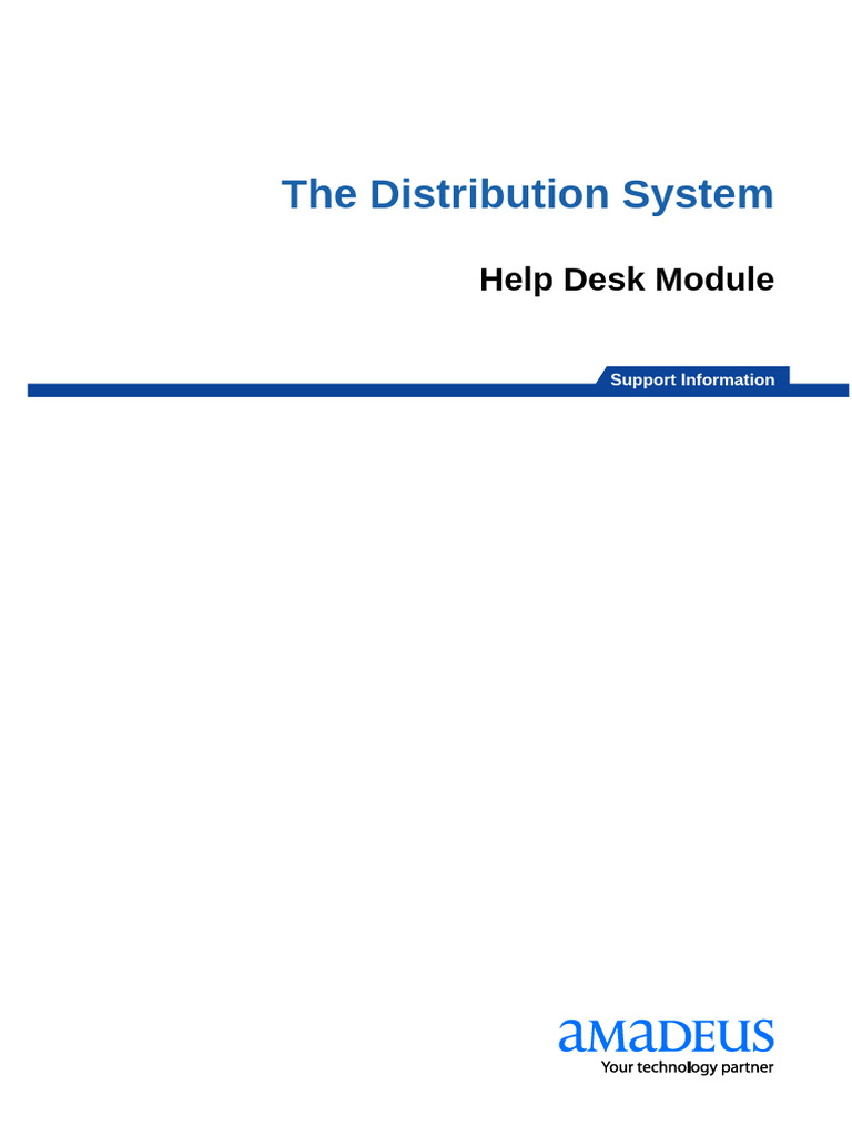 Overview of Amadeus Distribution System | PDF | Computer Architecture ...