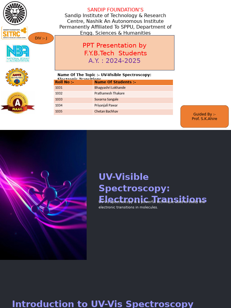 UV Visible Spectroscopy Electronic Transitions | PDF | Ultraviolet ...