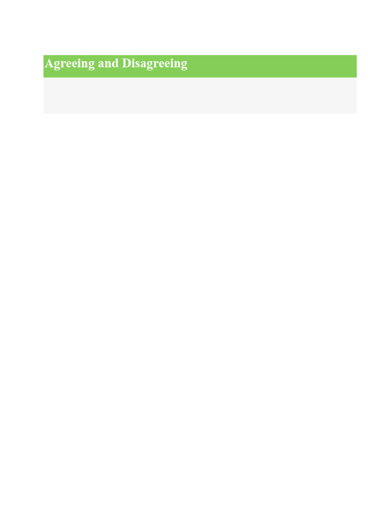 ESL Agreeing and Disagreeing Activities | PDF | Question | Job Interview