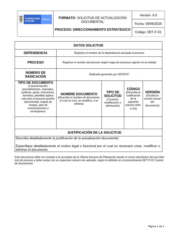 det-f-01-solicitud-documentacion-6.0 (1) | PDF | Informática | Software