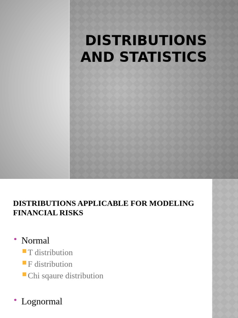 Financial Risk Distributions Explained | PDF | Normal Distribution ...