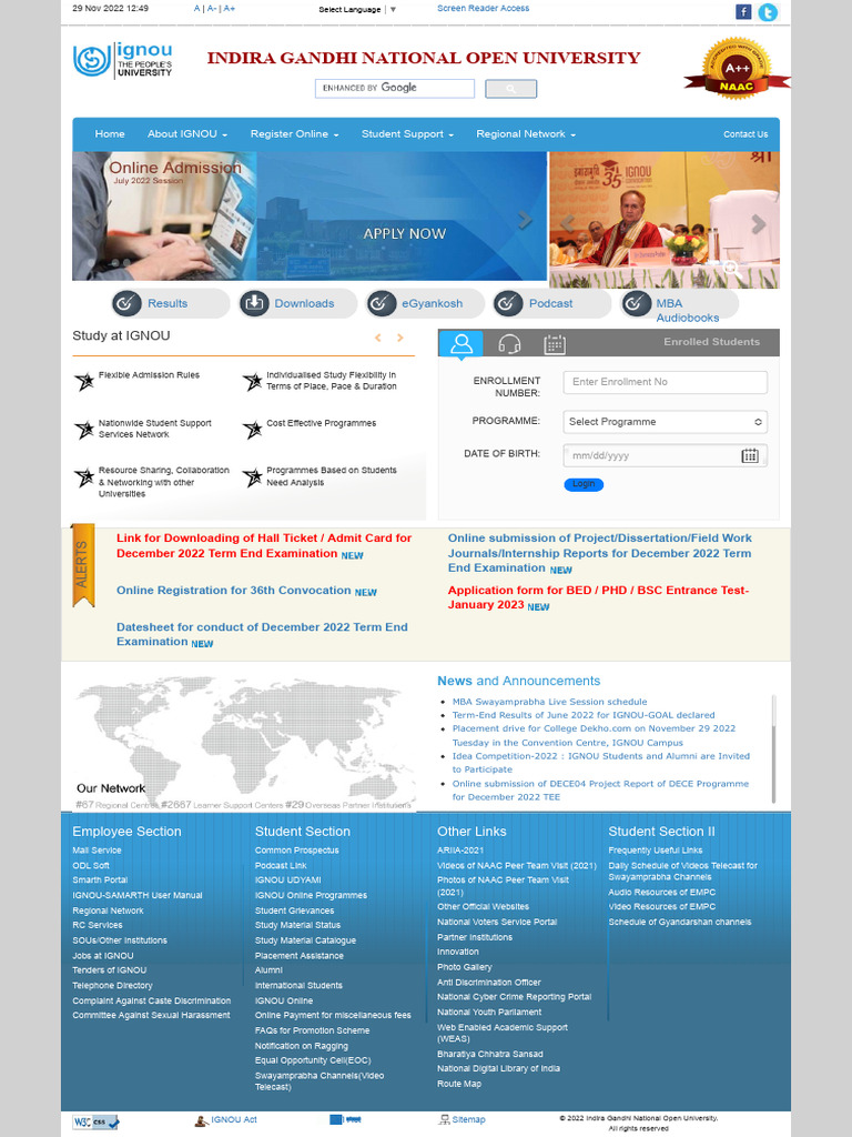 IGNOU December 2022 Exam Updates | PDF