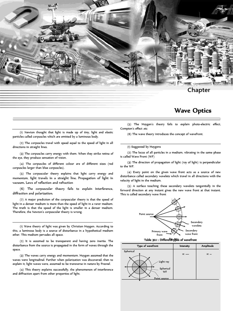 Chapter 30 Wave Optics | PDF | Light | Coherence (Physics)