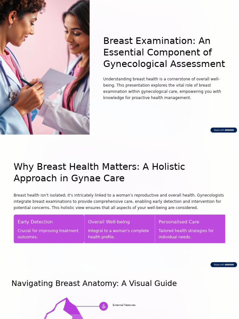 Breast Examination in Gynecological Care | PDF | Mammography | Breast ...