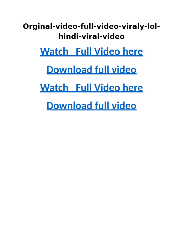 Orginal Video Full Video Viraly Lol Hindi Viral Video | PDF