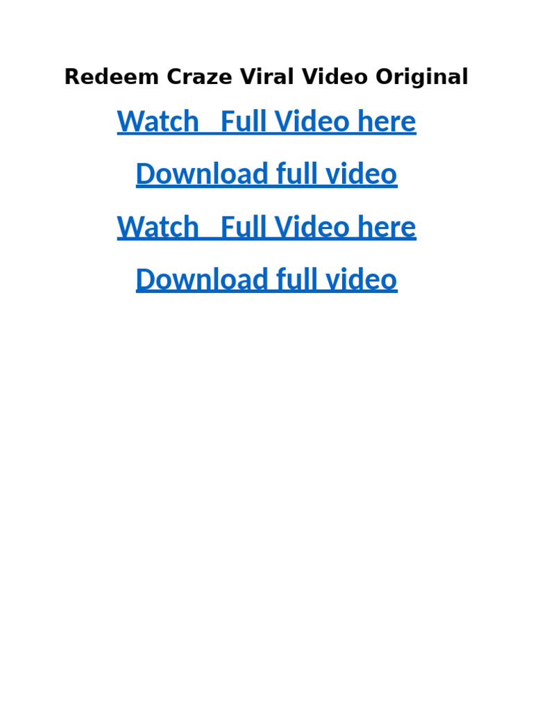 Redeem Craze Viral Video Original | PDF