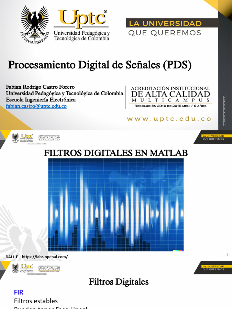 Filtros Digitales en MATLAB: FIR e IIR | PDF | Filtro electronico ...