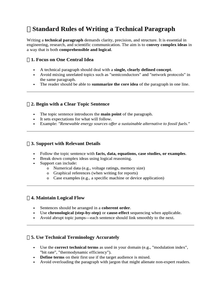 Rules of Paragraph Writing and Examples. | PDF | Microcontroller | Jargon