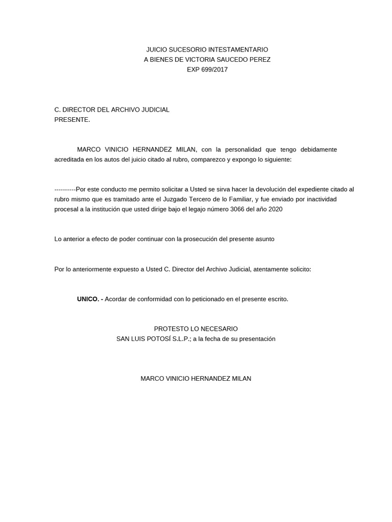 Remitir Expediente Archivo 6s | PDF