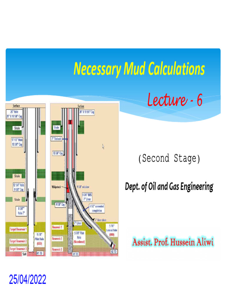 Drilling Mud Volume Calculations Guide | PDF | Casing (Borehole) | Volume
