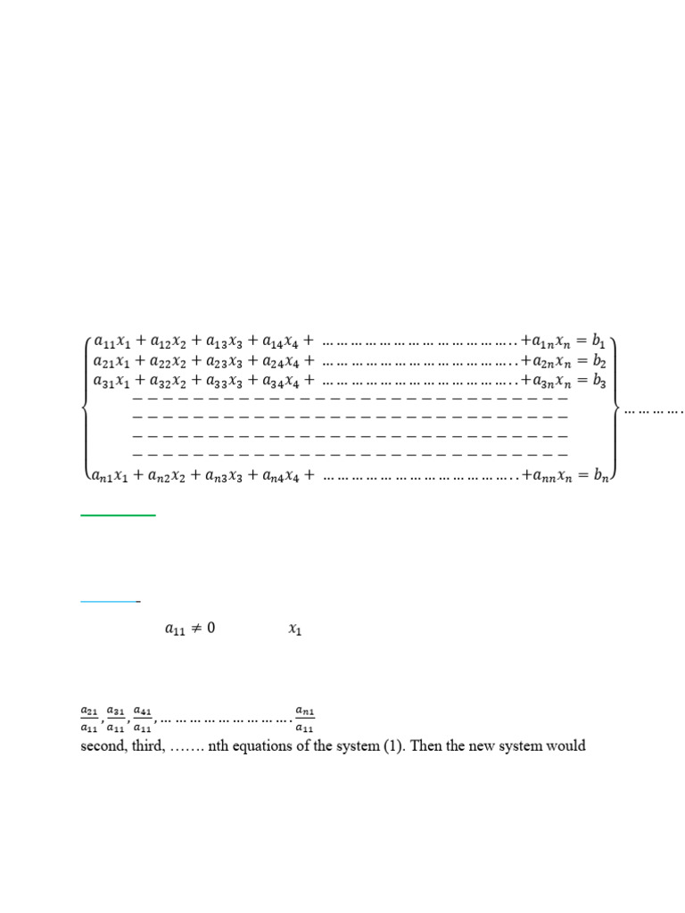 Gauss-Elimination Method | PDF | System Of Linear Equations | Algorithms