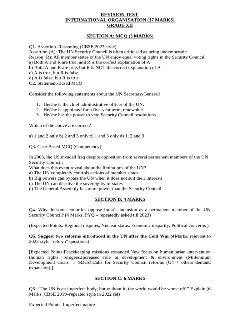 International Organisations | PDF