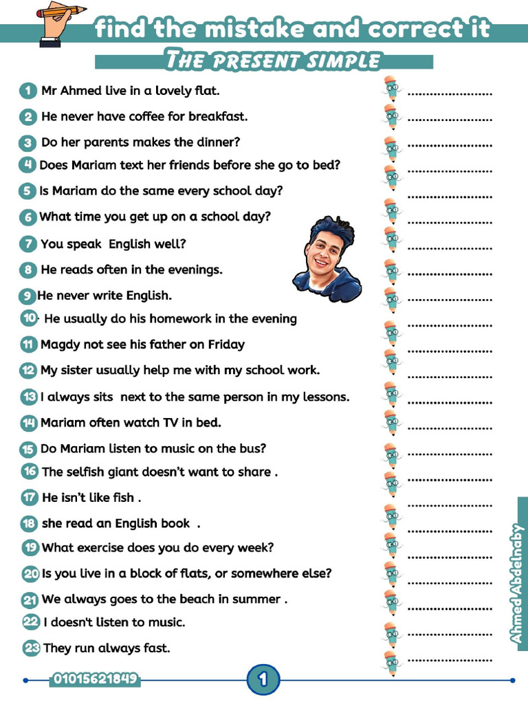 Find The Mistake and Correct It | PDF