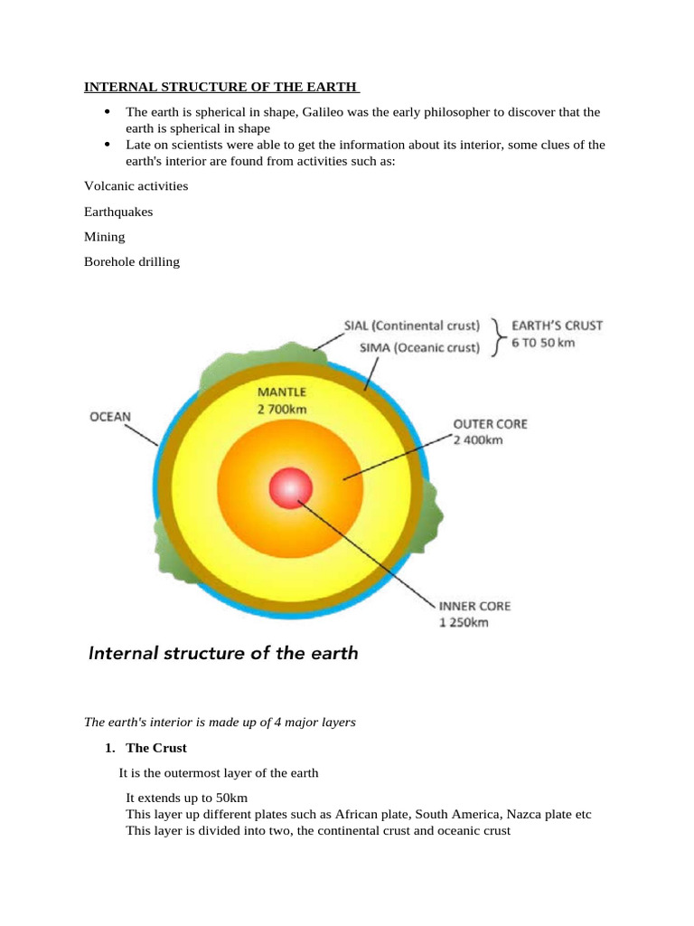 Earth's Internal Structure Overview | PDF