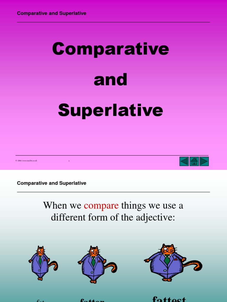 Comparative and Superlative Power Point | PDF | Grammar | Language ...