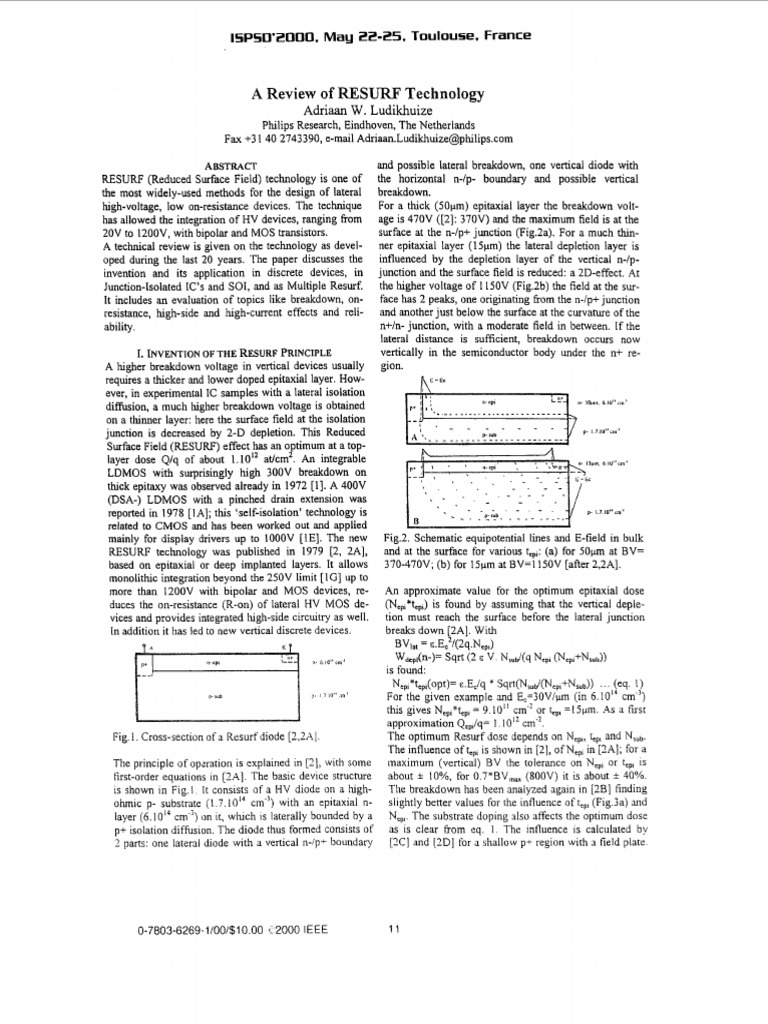 RESURF Technology Review: High-Voltage Devices | PDF | Mosfet | Bipolar ...